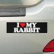 I LOVE MY RABBIT BUMPER STICKER | Zazzle