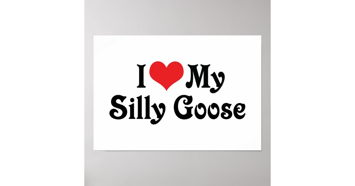 I Love My Silly Goose Poster | Zazzle