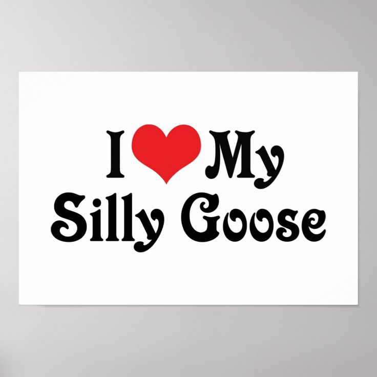 I Love My Silly Goose Poster | Zazzle