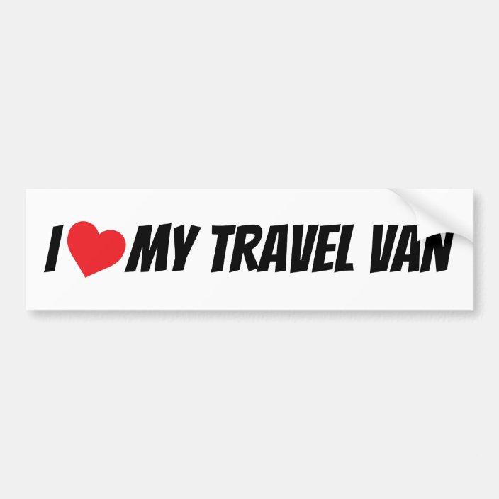 I Love My Travel Van Love Heart Bumper Sticker | Zazzle.com