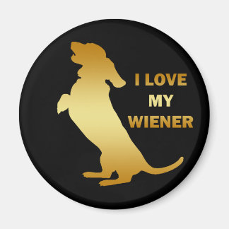 I Love My Weiner Refrigerator Magnets | Zazzle