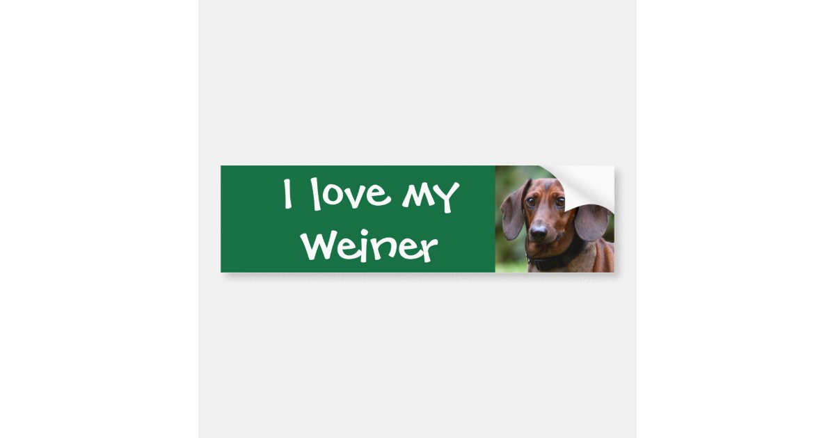 I love my Weiner Bumper Sticker | Zazzle