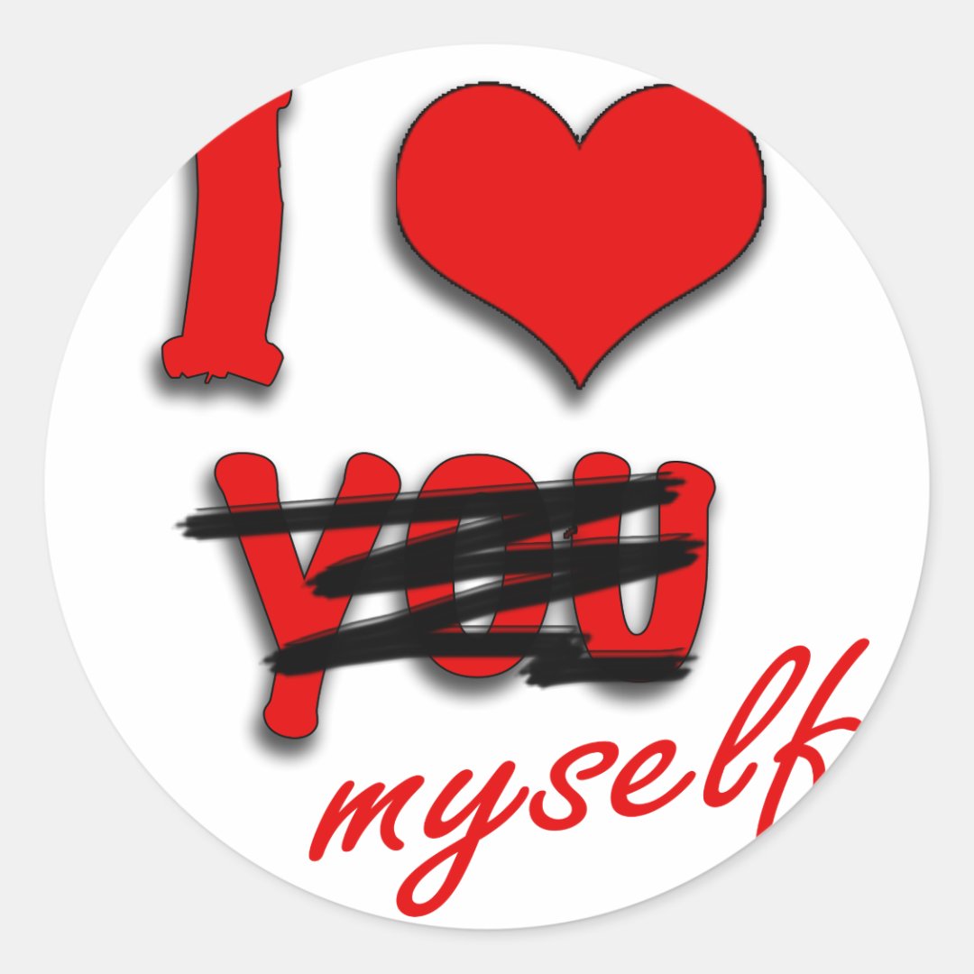 I love Myself Classic Round Sticker | Zazzle