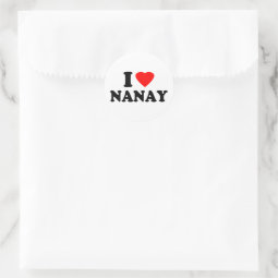 I Love Nanay Classic Round Sticker | Zazzle