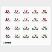 I Love Nanay Classic Round Sticker | Zazzle