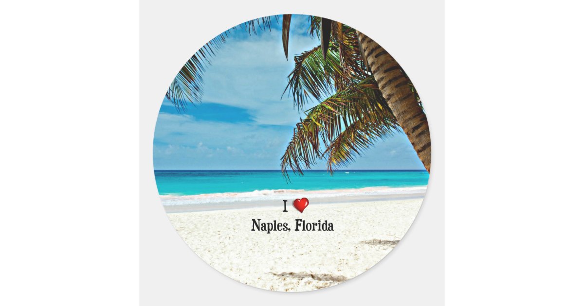 I Love Naples, Florida Classic Round Sticker | Zazzle