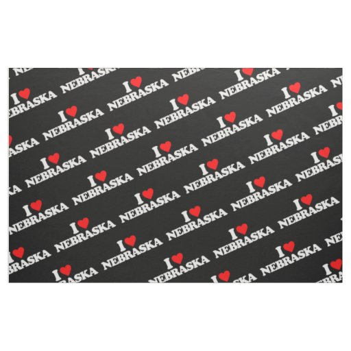 I LOVE NEBRASKA FABRIC | Zazzle