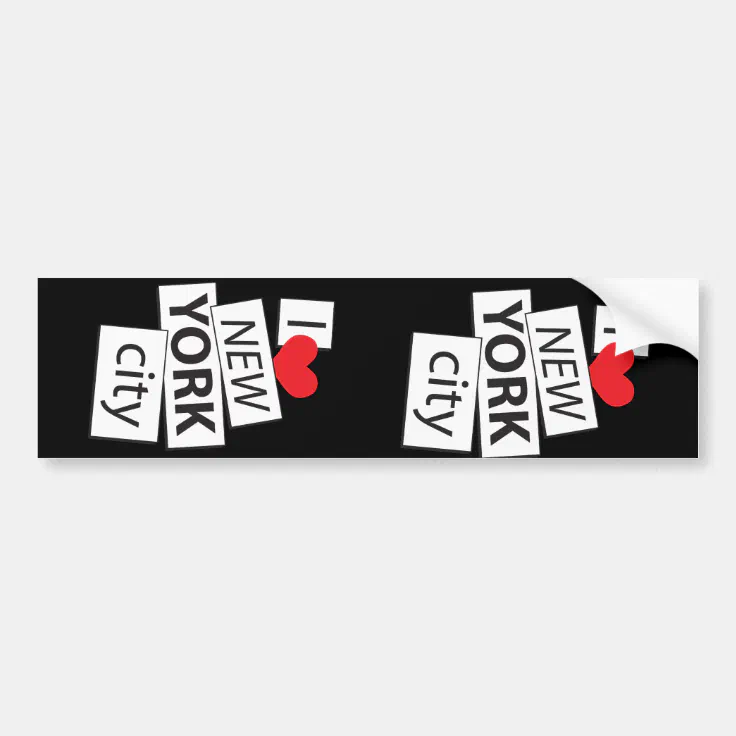 I Love New York City Bumper Sticker | Zazzle