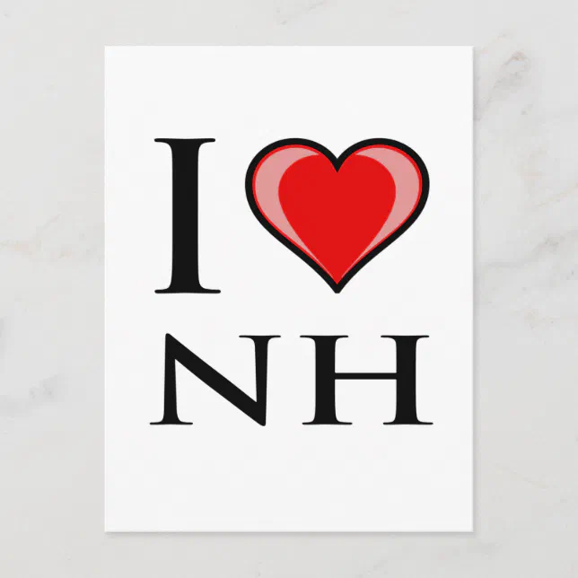 I Love NH - New Hampshire Postcard | Zazzle