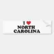 I Love North Carolina Bumper Sticker | Zazzle