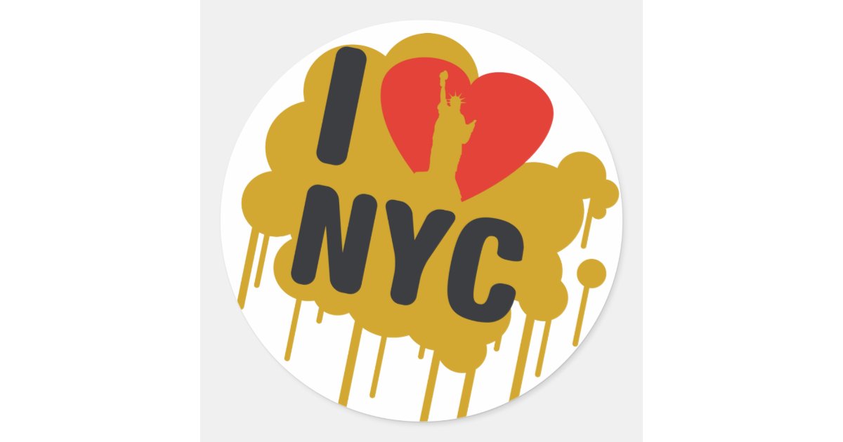 I love NY Classic Round Sticker | Zazzle