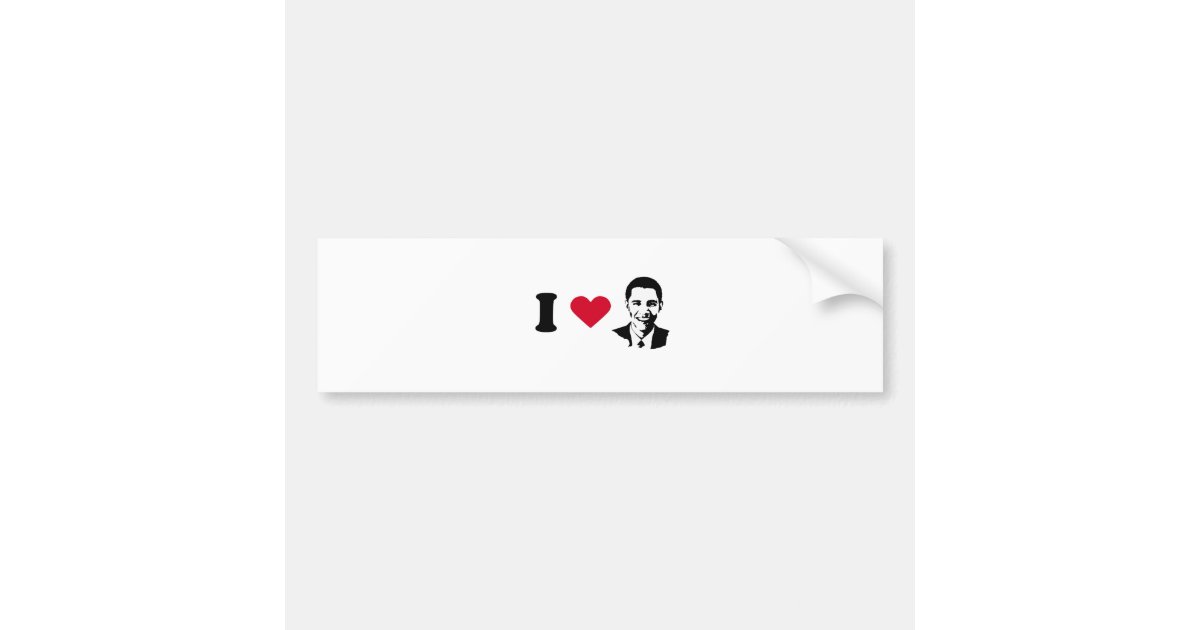 I Love Obama Bumper Sticker | Zazzle