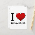 I LOVE OKLAHOMA POSTCARD | Zazzle