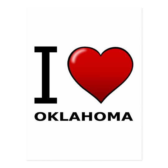 I LOVE OKLAHOMA POSTCARD | Zazzle.com