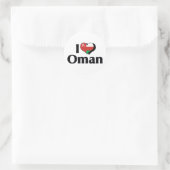 I Love Oman Flag Classic Round Sticker | Zazzle