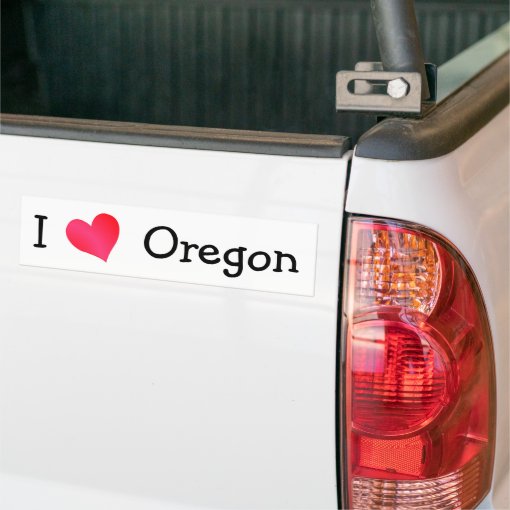 I Love Oregon Bumper Sticker | Zazzle