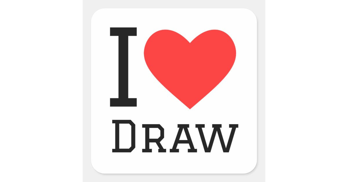 I love paint square sticker | Zazzle