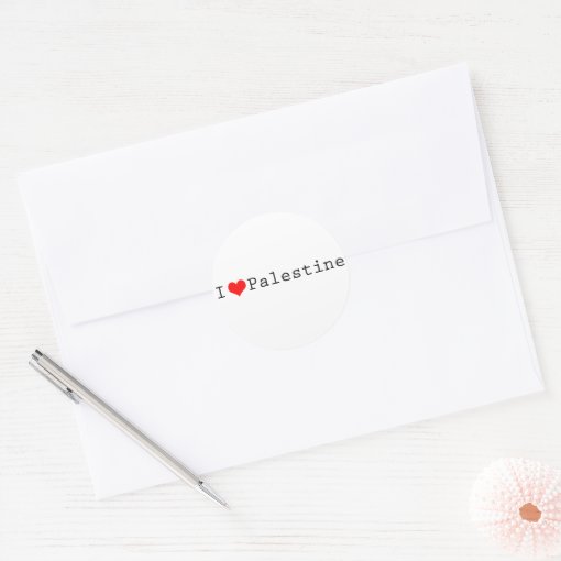 I love Palestine Classic Round Sticker | Zazzle