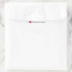 I love Palestine Classic Round Sticker | Zazzle