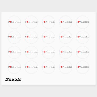 I love Palestine Classic Round Sticker | Zazzle