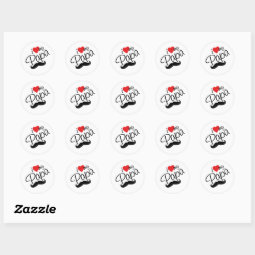 I LOVE PAPA Sticker | Zazzle