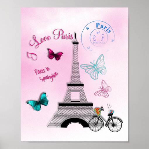 I Love Paris In Springtime Poster | Zazzle