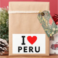 I love Peru country like heart travel tourism Rectangular Sticker | Zazzle