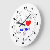 I Love Physics Wall Clock | Zazzle