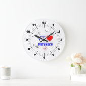 I Love Physics Wall Clock | Zazzle