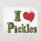 I Love Pickles Postcard | Zazzle