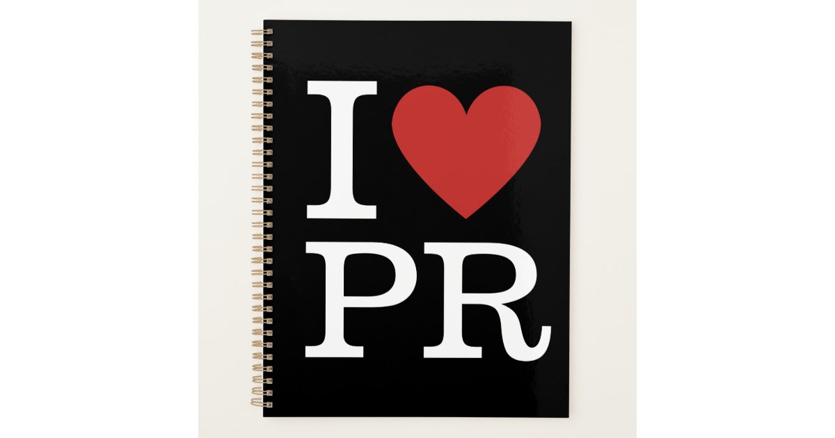 I ️ Love PR - PR Firm/Department - Planner | Zazzle
