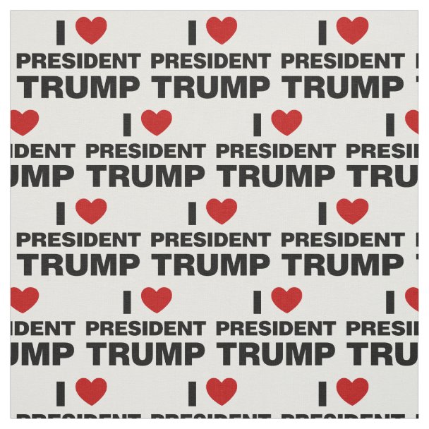 I Love Trump Fabric | Zazzle