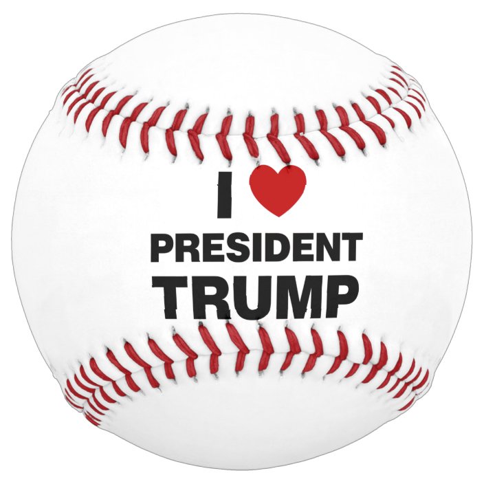 I Love President Trump Heart Softball | Zazzle.com