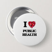 I Love Public Health Pinback Button | Zazzle