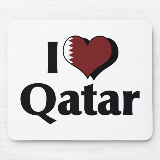 I Love Qatar Flag Mouse Pad | Zazzle.com
