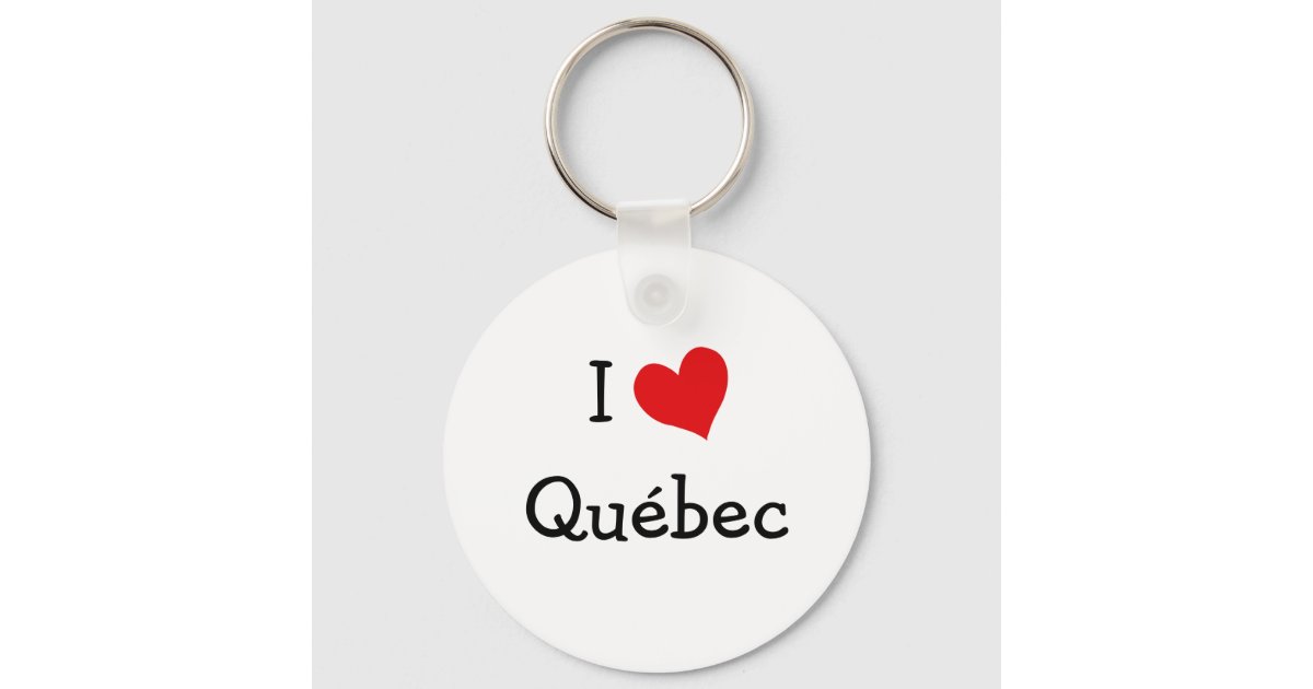 I Love Quebec Keychain | Zazzle