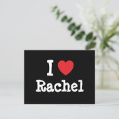I love Rachel heart T-Shirt Postcard | Zazzle