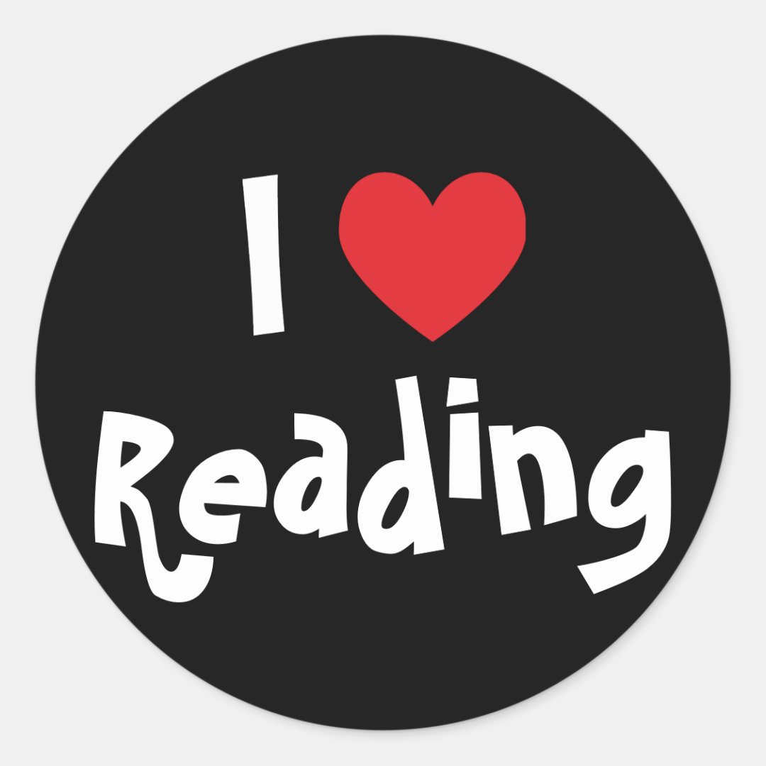 I Love Reading Classic Round Sticker | Zazzle