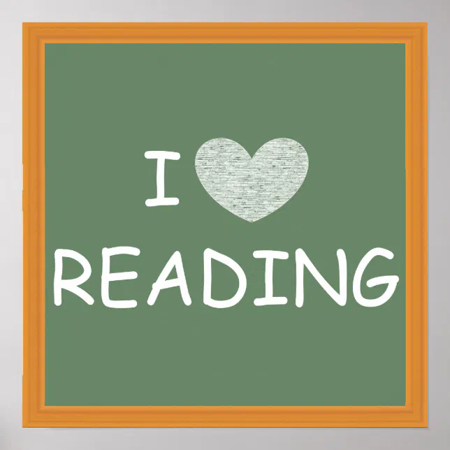 I Love Reading Poster | Zazzle