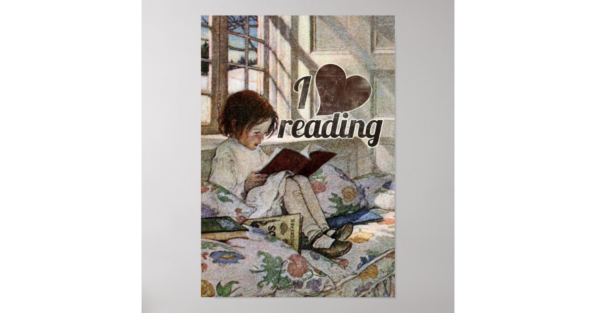 I Love Reading Poster | Zazzle