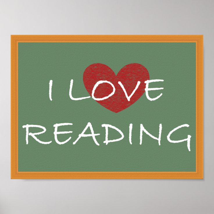 I Love Reading Poster | Zazzle