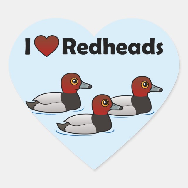 Birdorable Cute I Love Redheads Mens Crew Value T Shirt