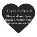 I Love Referrals! Classic Round Sticker | Zazzle