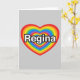 I love Regina. I love you Regina. Heart Card | Zazzle