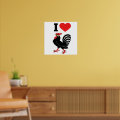 I Love Rooster Poster | Zazzle