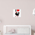 I Love Rooster Poster | Zazzle
