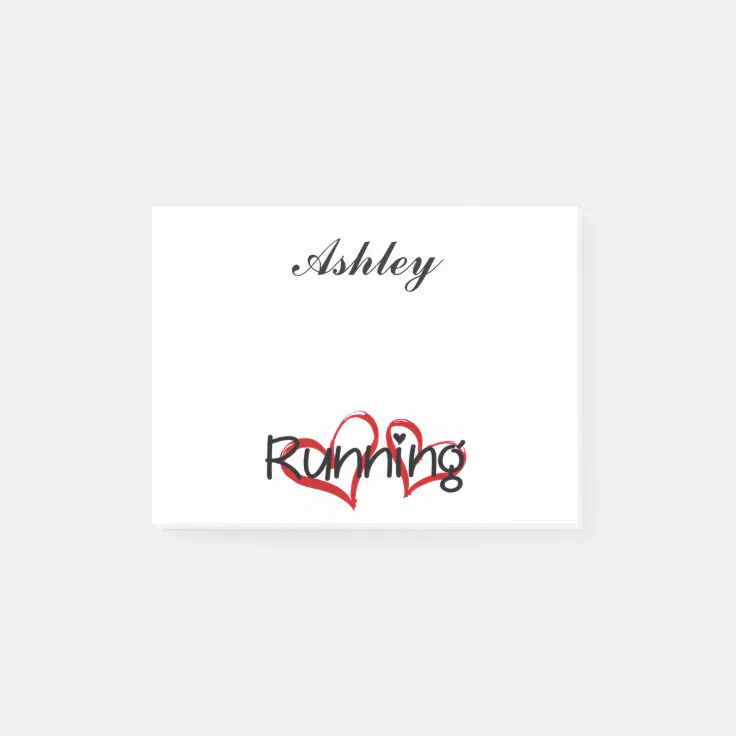 I Love Running Post-it Notes | Zazzle