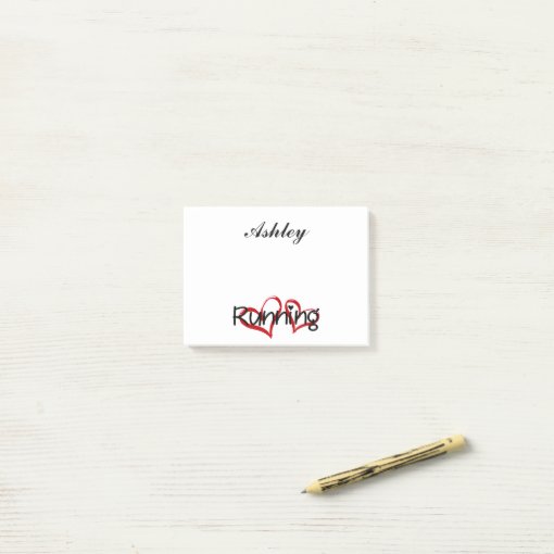 I Love Running Post-it Notes | Zazzle