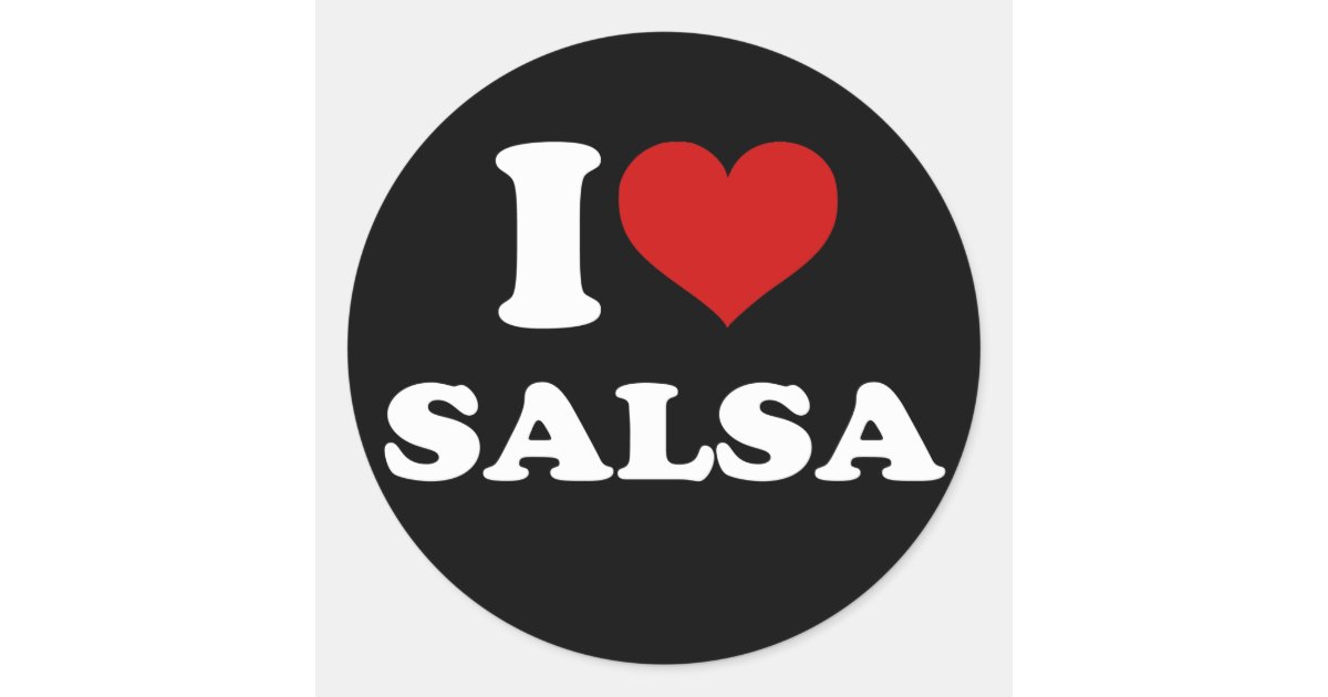 I Love Salsa Classic Round Sticker | Zazzle