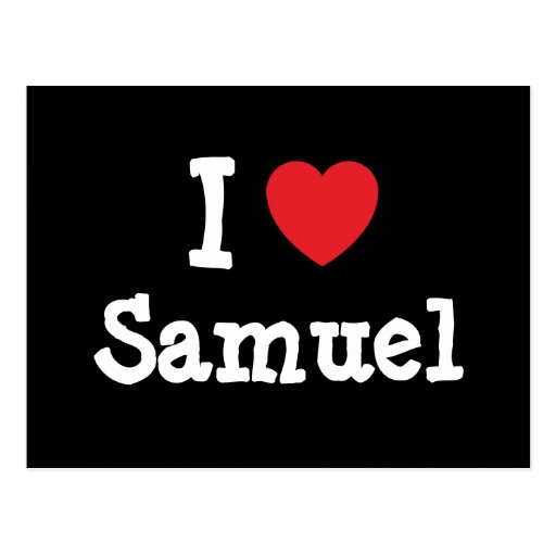 I love Samuel heart custom personalized Postcard | Zazzle